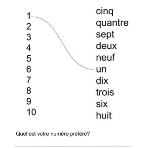 Numbers 1-10 in French Printable With a Worksheet - Etsy Canada