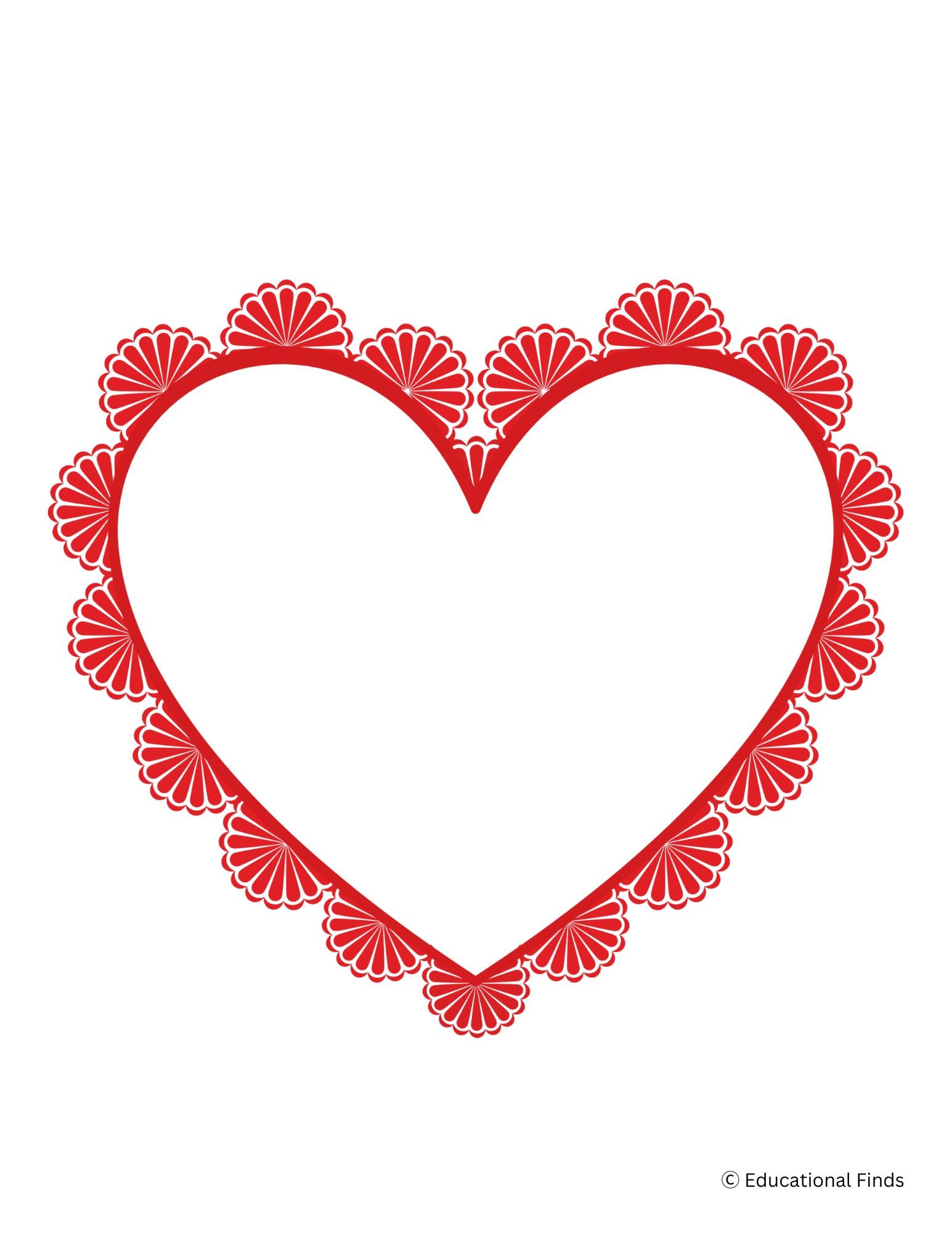 Heart Template ( Digital, Printable) - Etsy