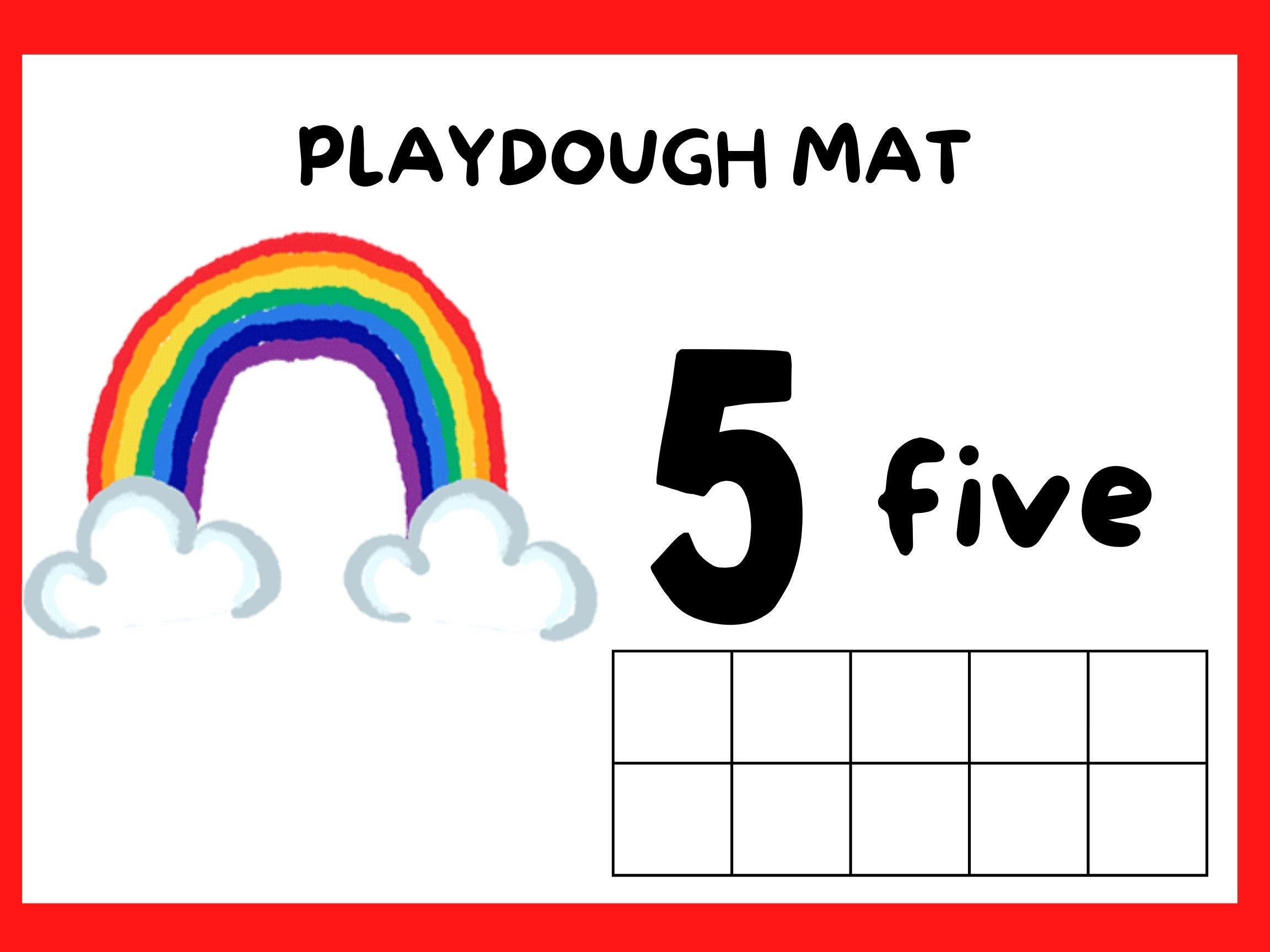 Playdough Mat, Ten Frame, Numbers 1-10 ( Digital, Printable) - Etsy