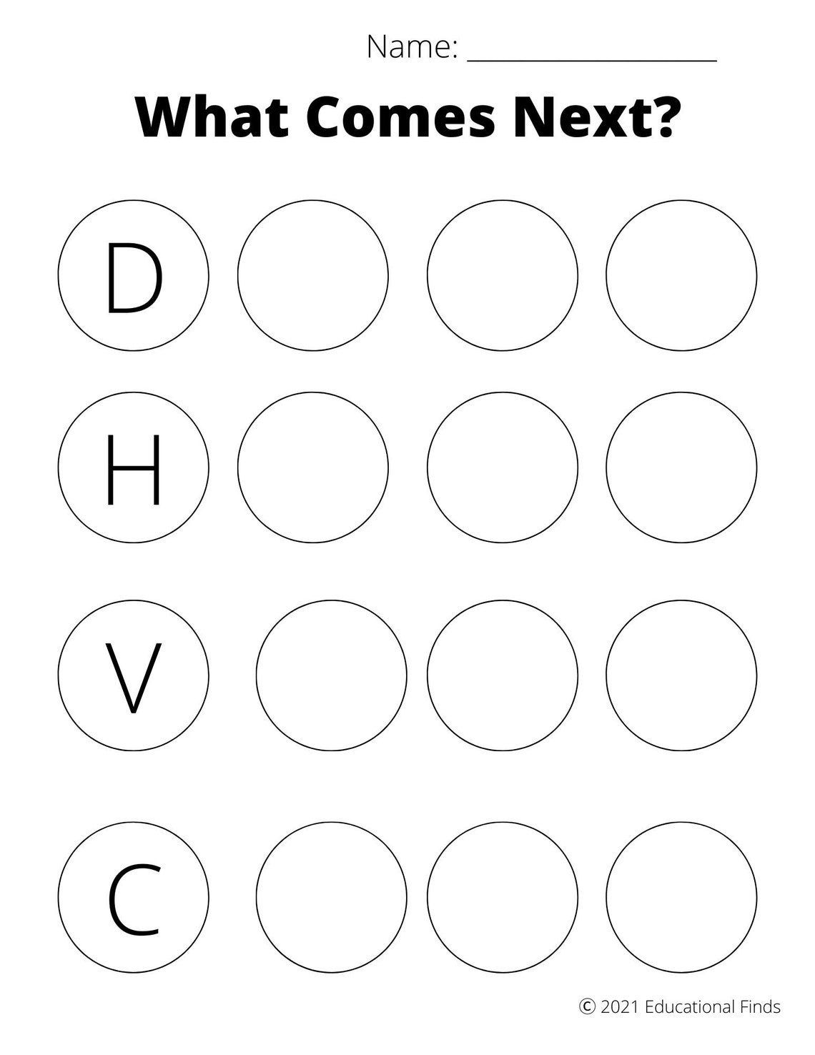 What Comes Next Printable/ Digital Alphabet Activity - Etsy