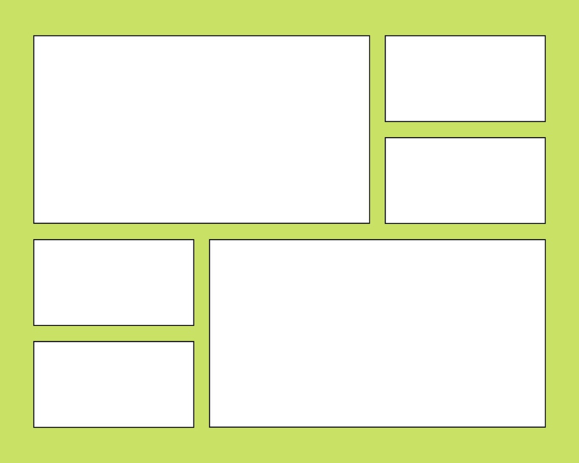 Blank Panel Pages 5 Pages ( Digital , Printable ) - Etsy