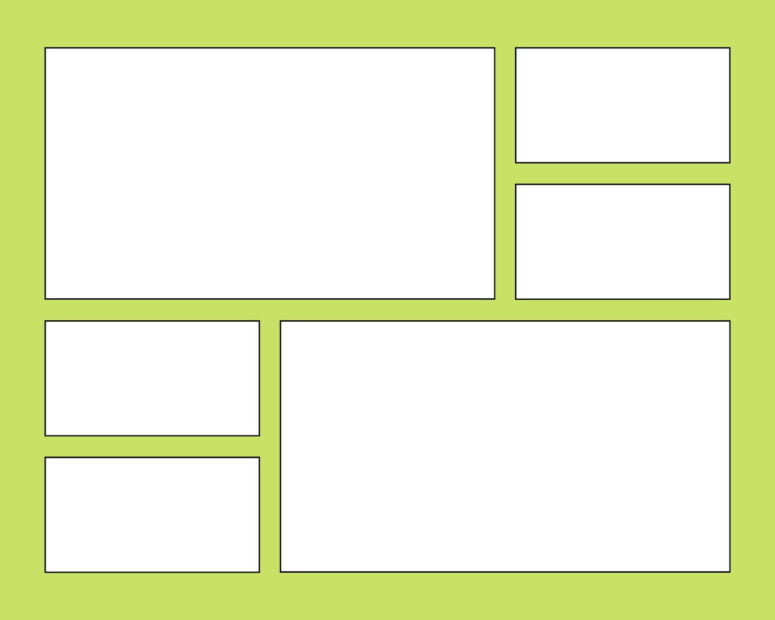 Blank Panel Pages 5 Pages ( Digital , Printable ) - Etsy