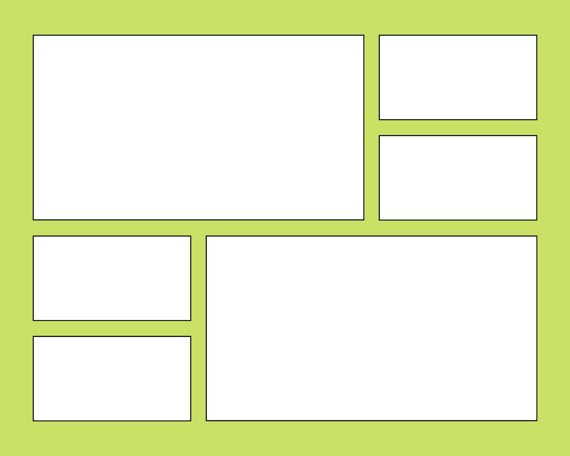 Blank Panel Pages 5 Pages ( Digital , Printable ) - Etsy