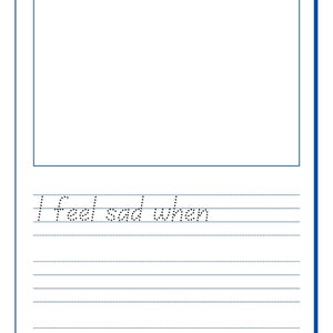 Feelings and Emotions- Write It! (digital, Printable, 5 Pages) - Etsy