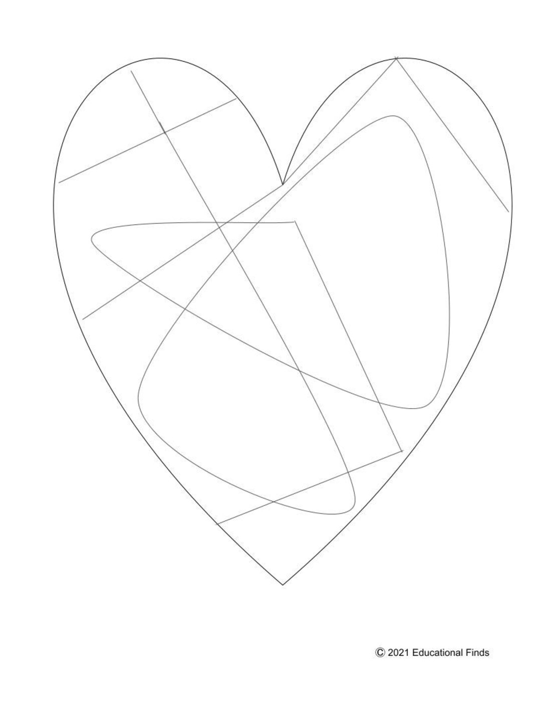 Heart Colouring, Digital and Printable, Perfect for Valentine's Day ...