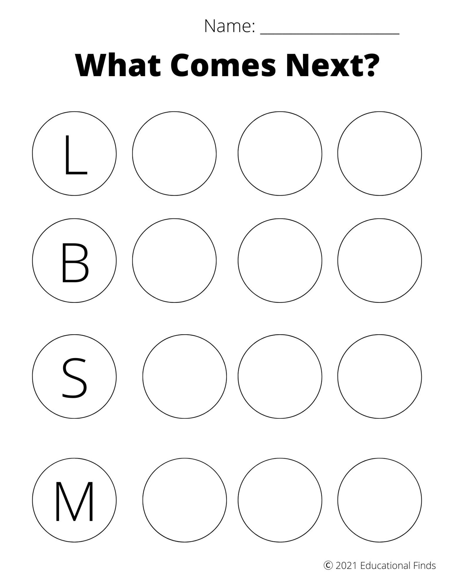 What Comes Next Printable/ Digital Alphabet Activity - Etsy