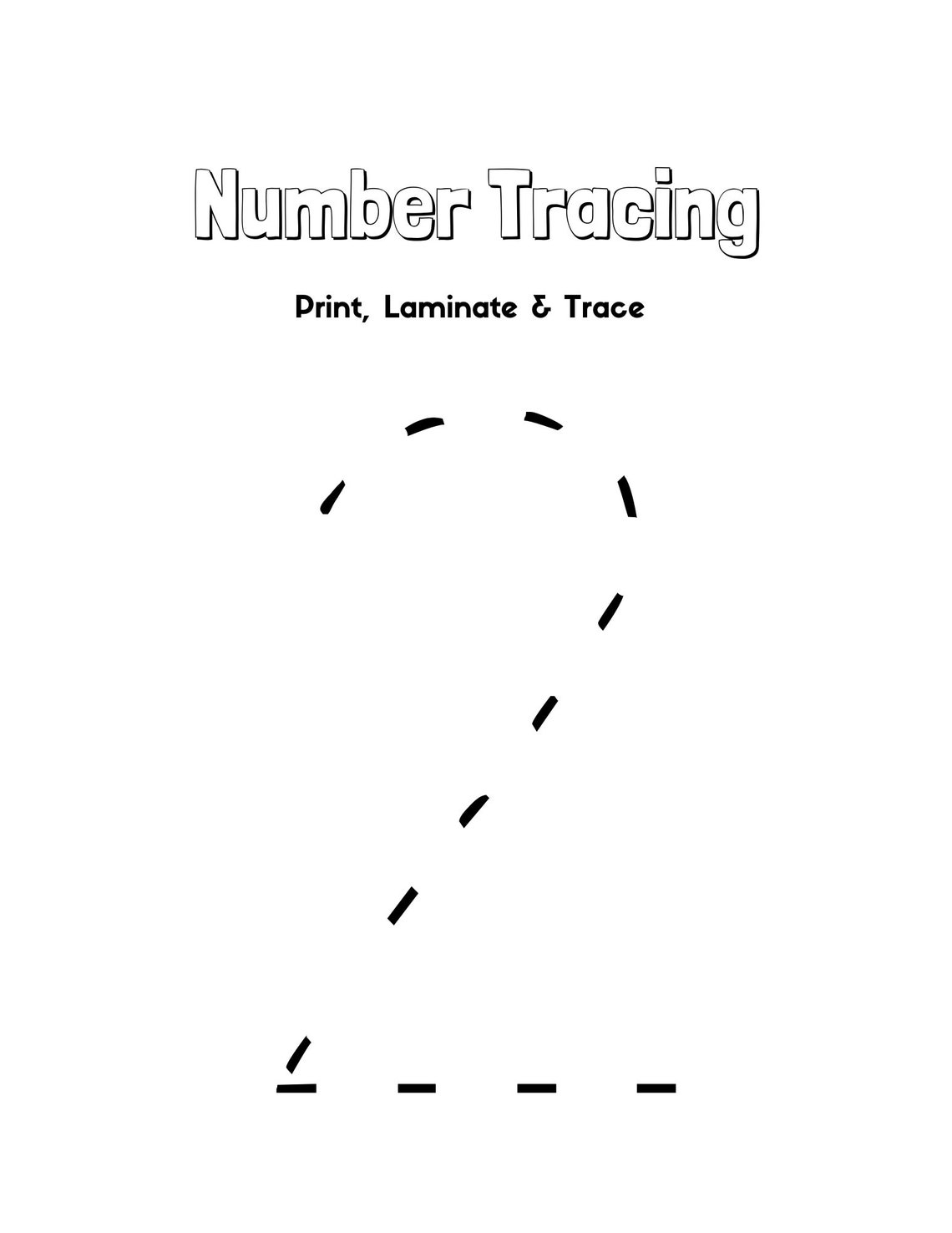 Tracing Number 1-20 (digital Download) Print, Laminate, and Trace Pages ...
