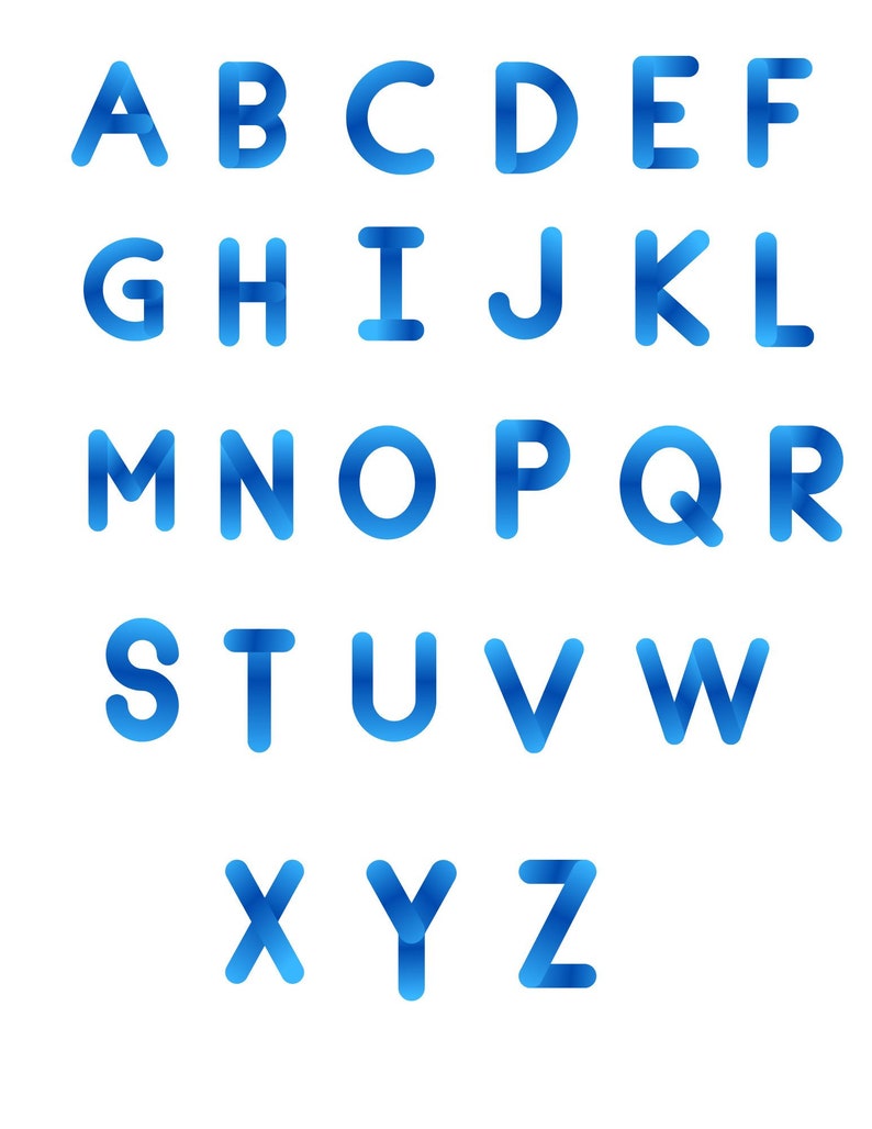Alphabet Letters (digital, Printable) - Etsy