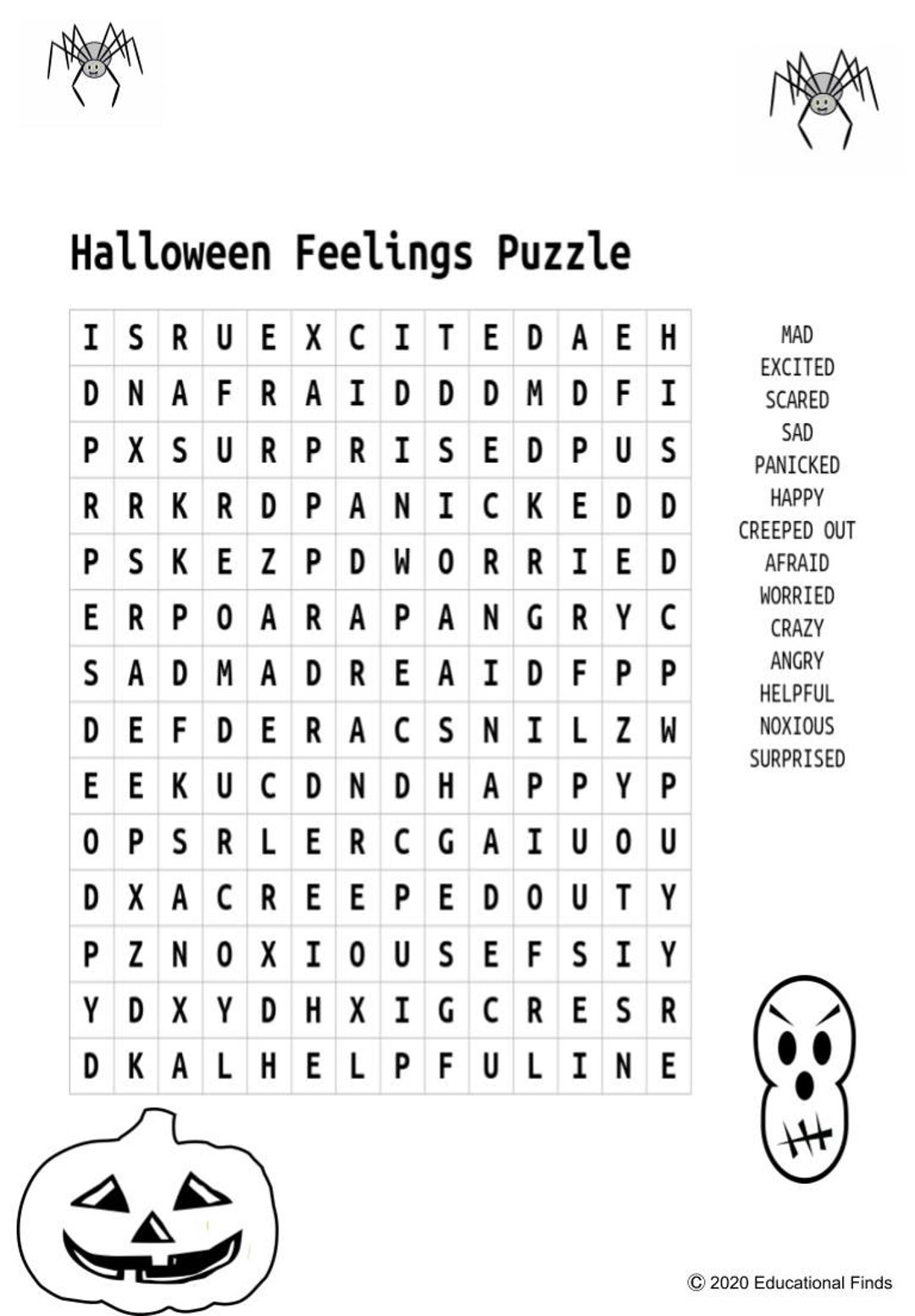 Halloween Feelings Puzzle - Etsy