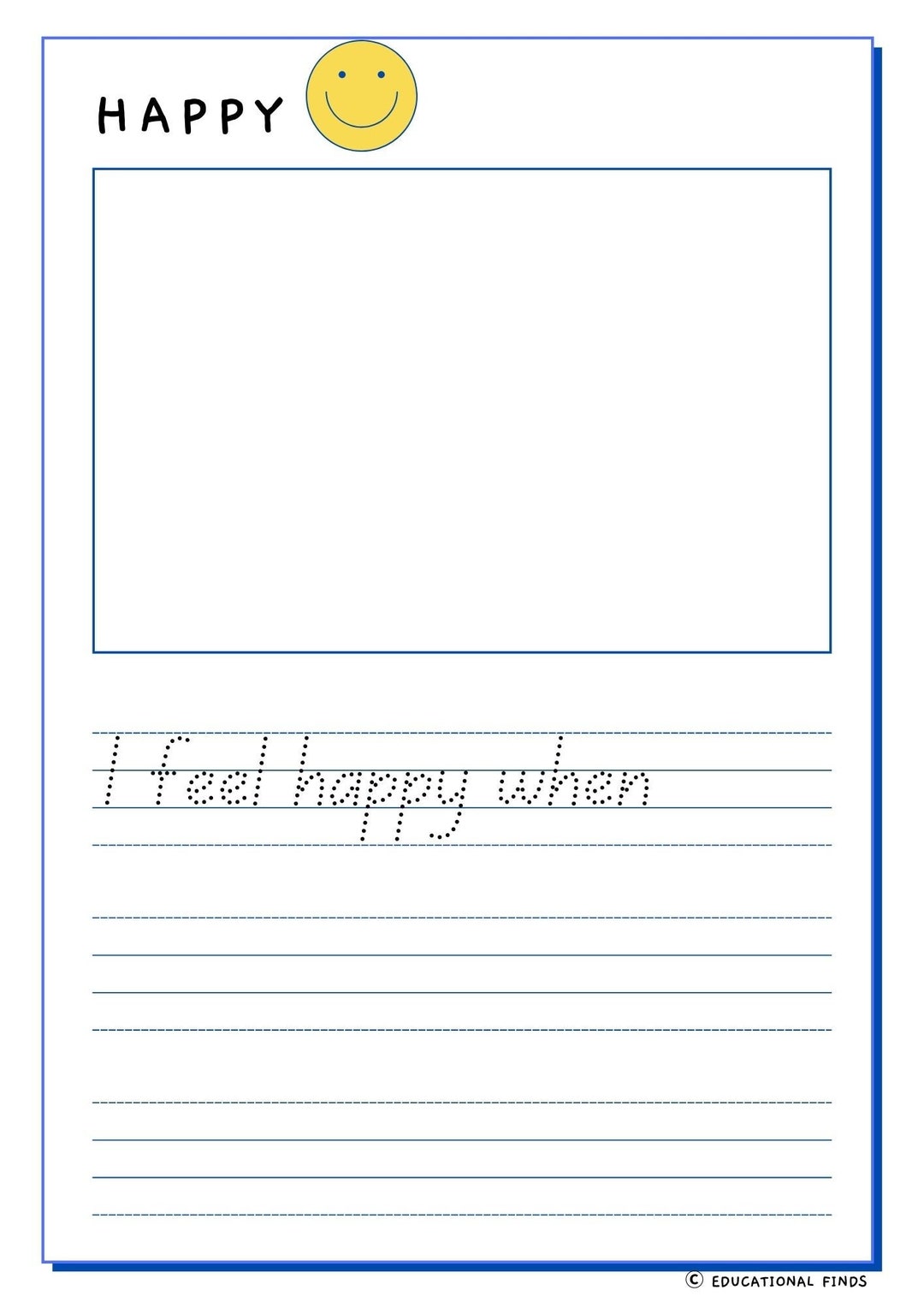 Feelings and Emotions- Write It! (digital, Printable, 5 Pages) - Etsy