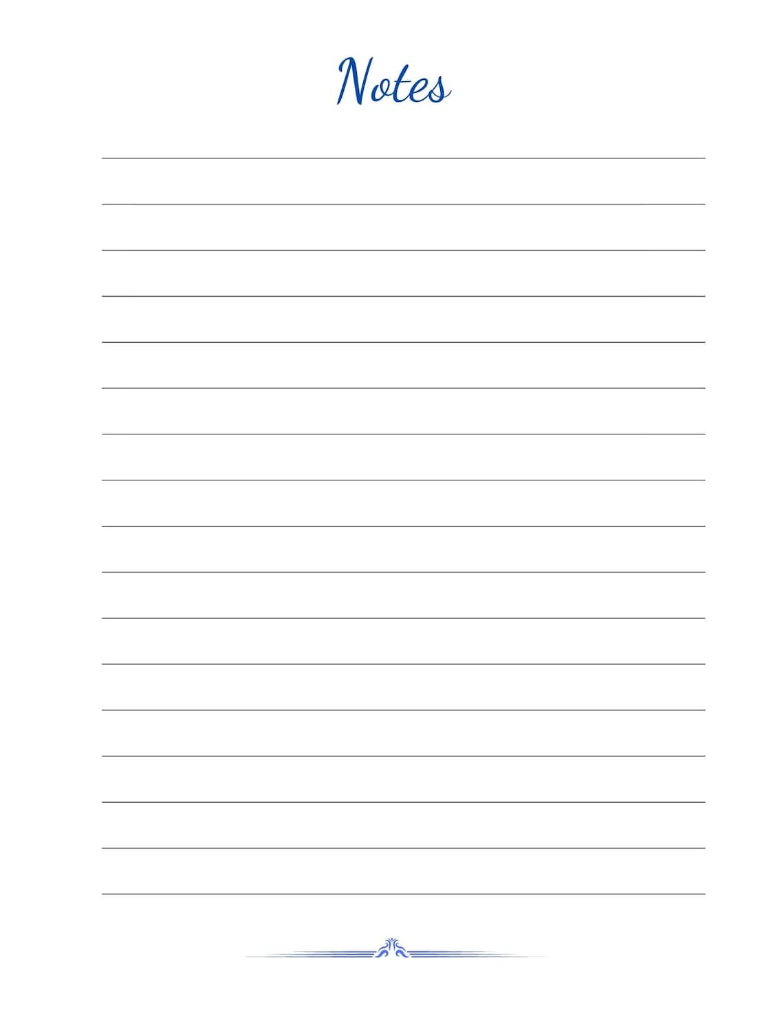 Notes Blank Template ( Digital, Printable) - Etsy