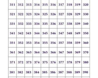 301-400 Chart - Etsy