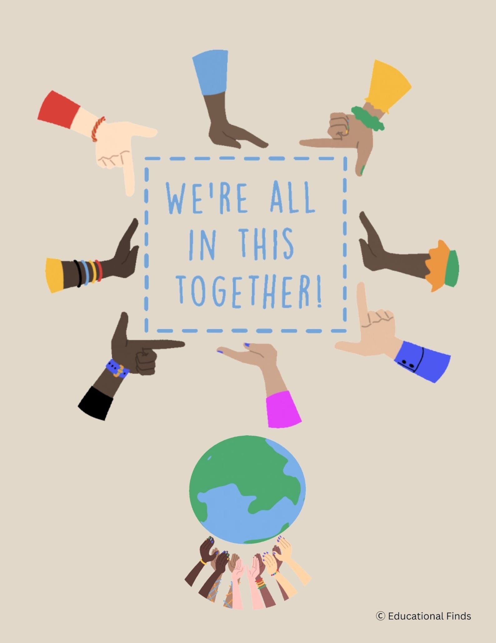 We're All in This Together, Diversity Poster ( Digital, Printable) - Etsy