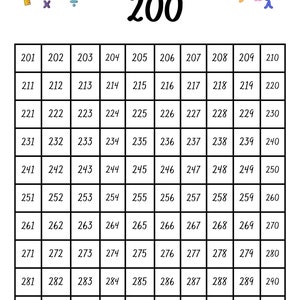 1-1000 Number Charts ( Digital, Printable) - Etsy
