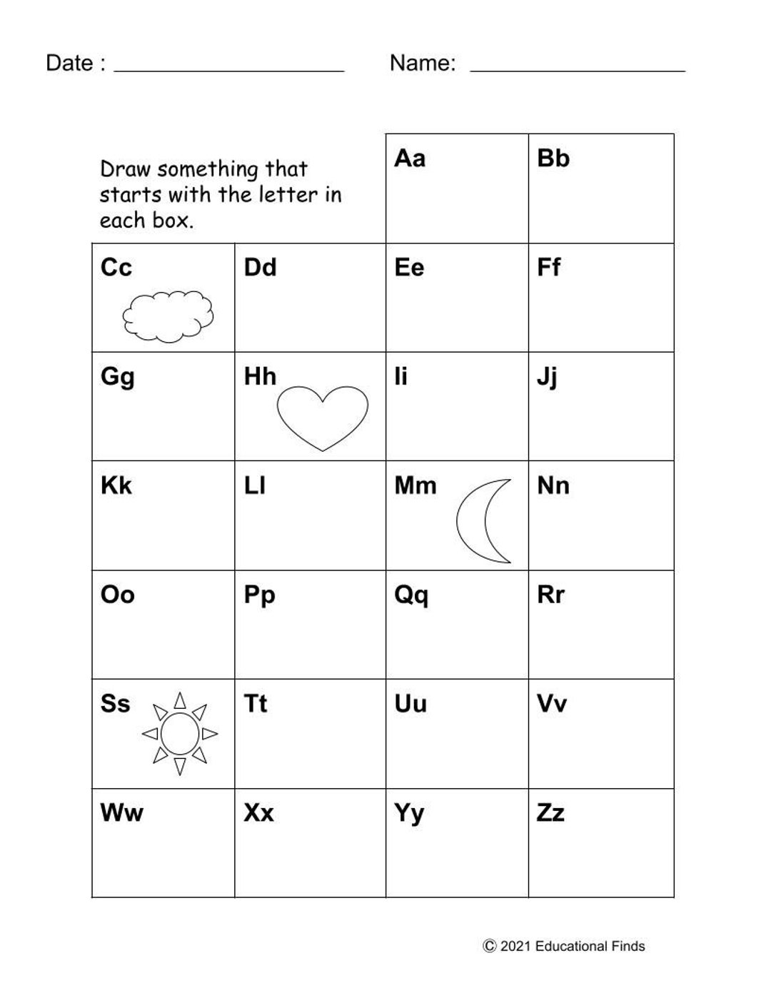 Drawing the Alpabet Letters - Etsy Finland