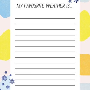 Weather Activity Book ( Digital , Printable, 6 Pages) - Etsy
