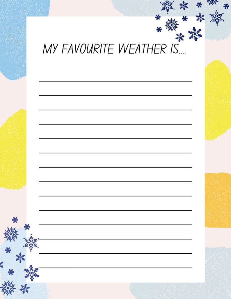 Weather Activity Book ( Digital , Printable, 6 Pages) - Etsy