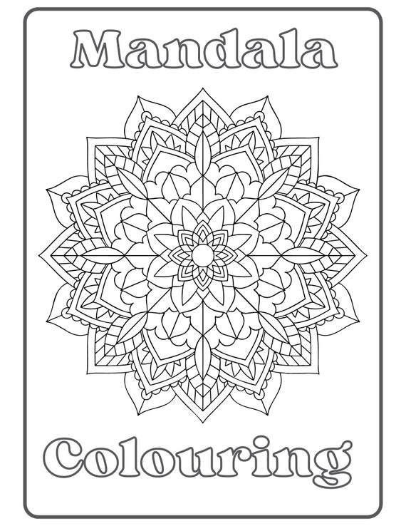 Mandala Colouring Book for Kids and Adults 7 Pages Digital | Etsy