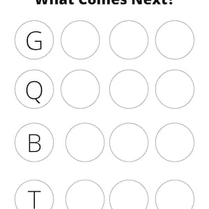 What Comes Next? Printable/ Digital Alphabet Activity - Etsy