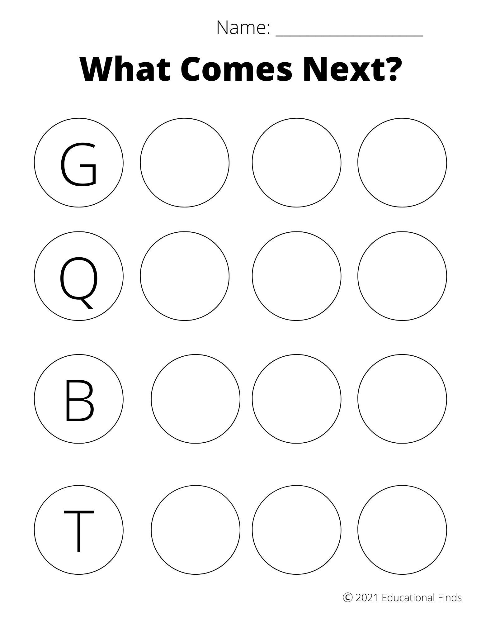 What Comes Next? Printable/ Digital Alphabet Activity - Etsy