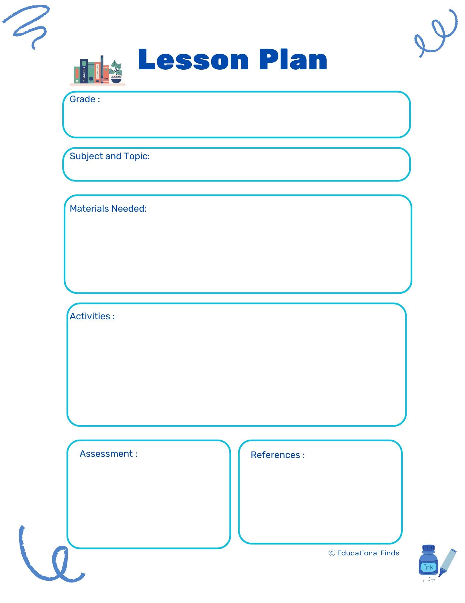 Simple Lesson Plan ( Digital , Printable ) - Etsy