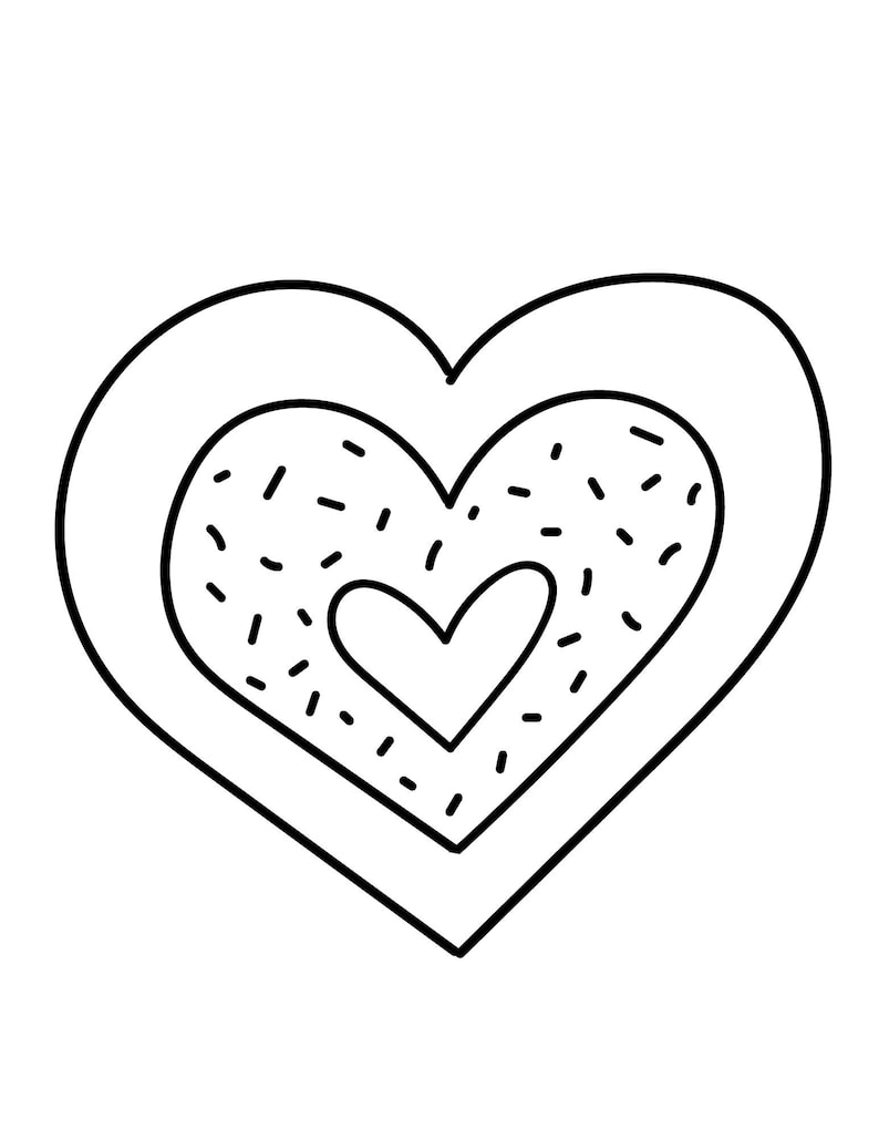 Heart Templates, 10 Pages ( Digital , Printable) - Etsy