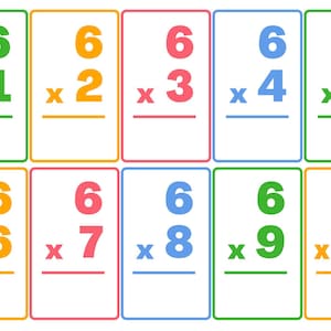 Multiplication Flash Cards ( Digital, Printable) - Etsy