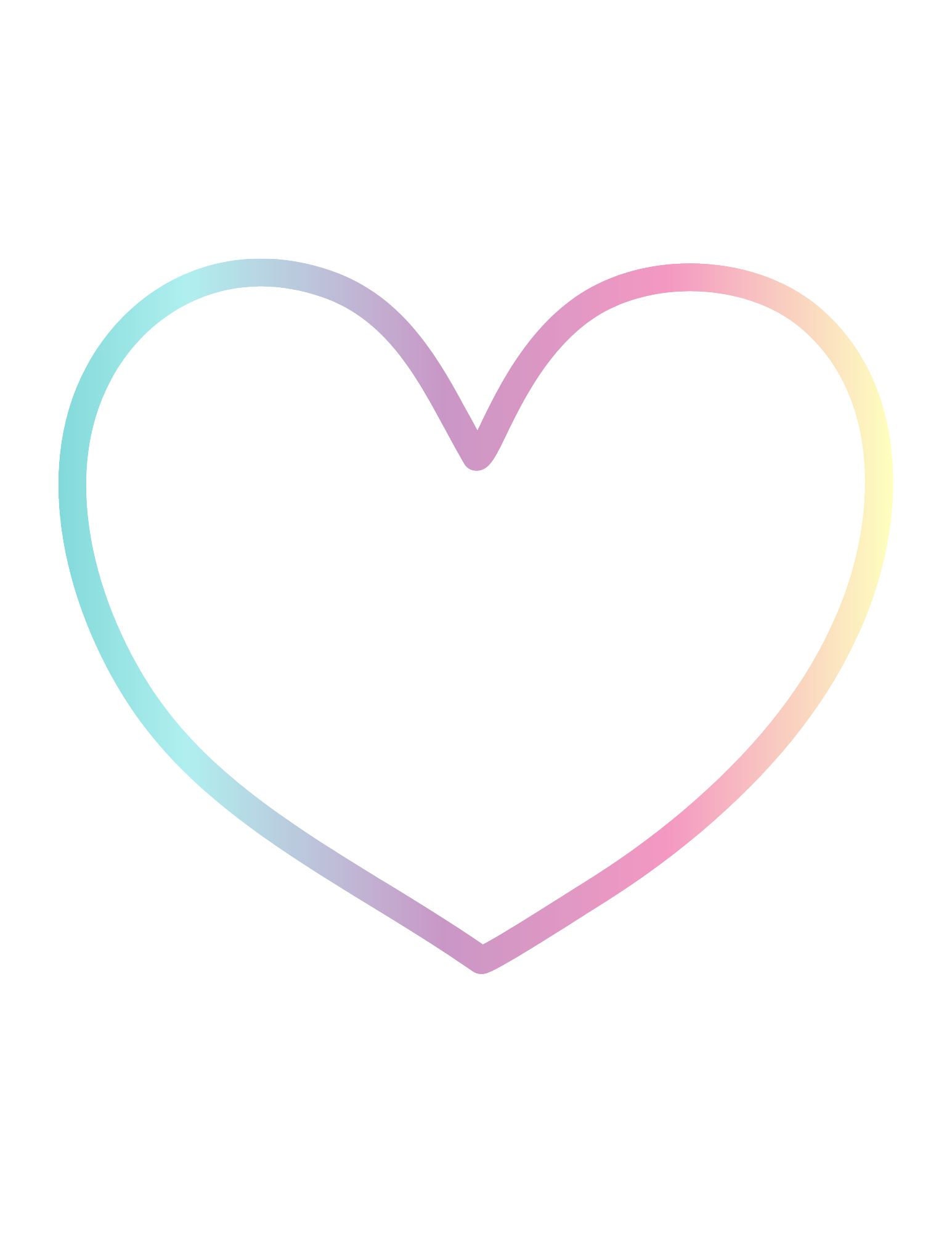 Hot Pink Heart Outline