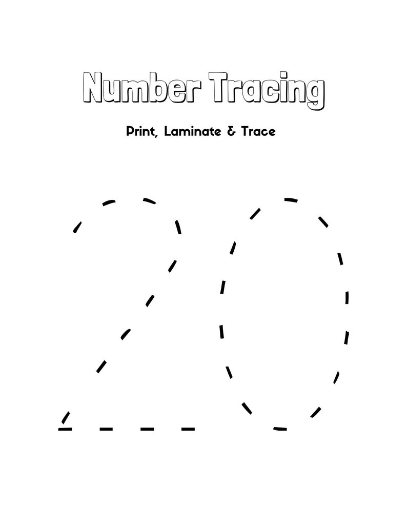 Tracing Number 1-20 (digital Download) Print, Laminate, and Trace Pages ...
