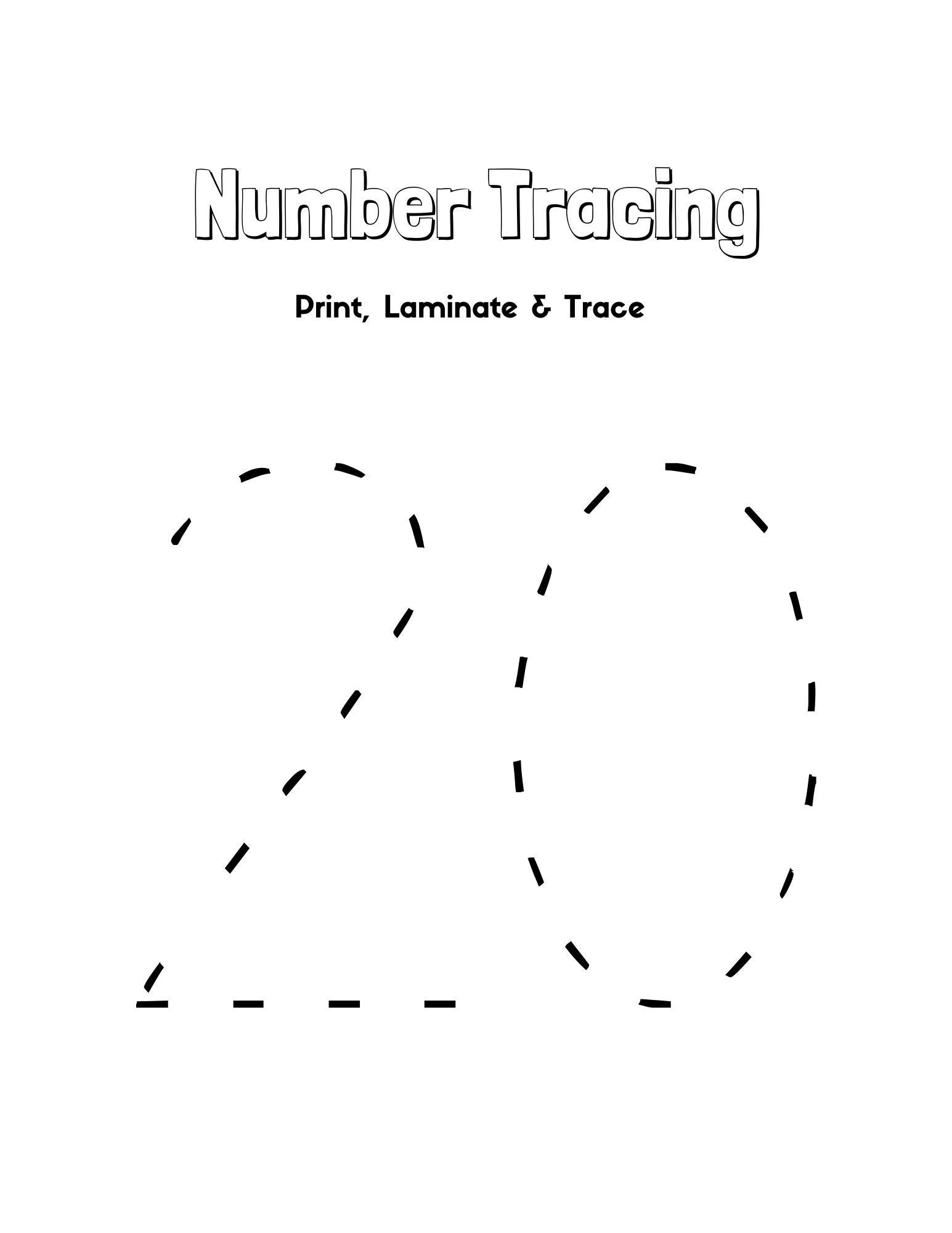 Tracing Number 1-20 (digital Download) Print, Laminate, and Trace Pages ...