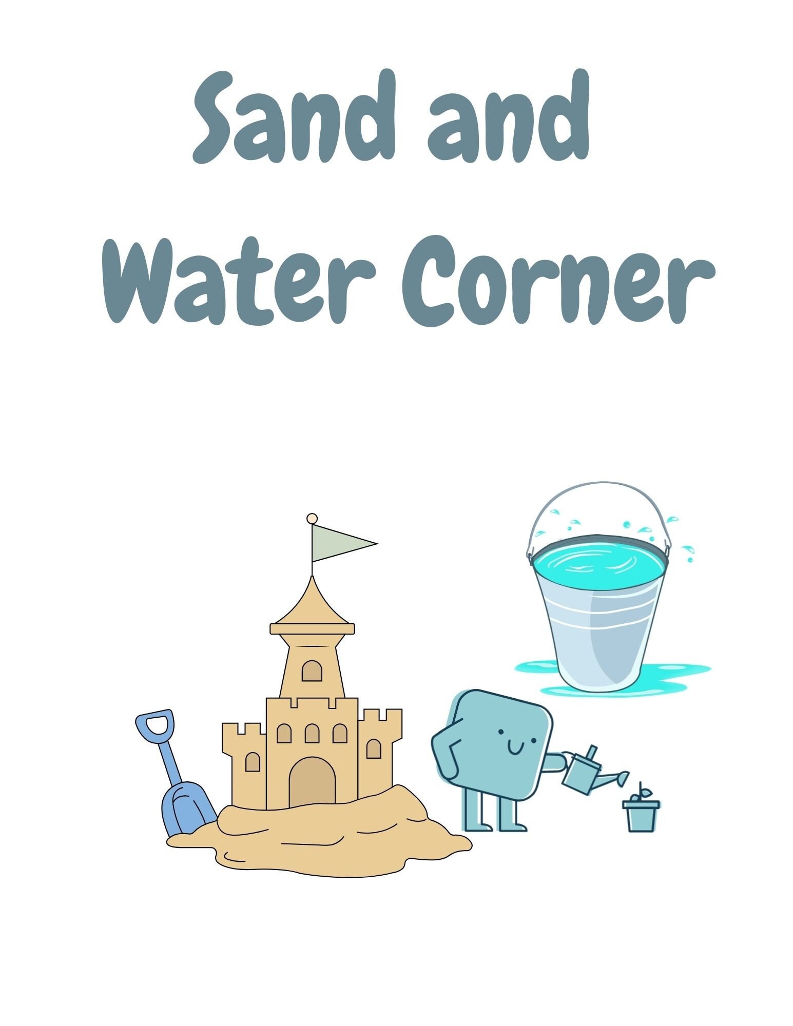 Sand and Water Corner (digital, Printable) - Etsy