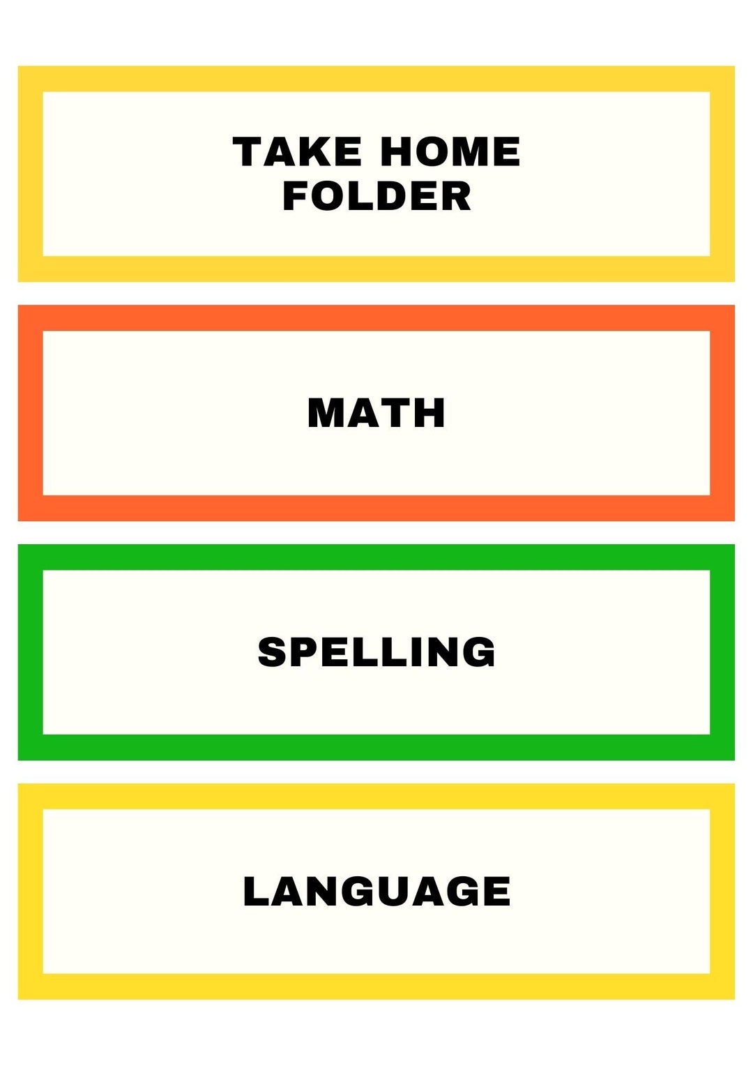 Classroom Folder Labels ( Digital, Printable) - Etsy
