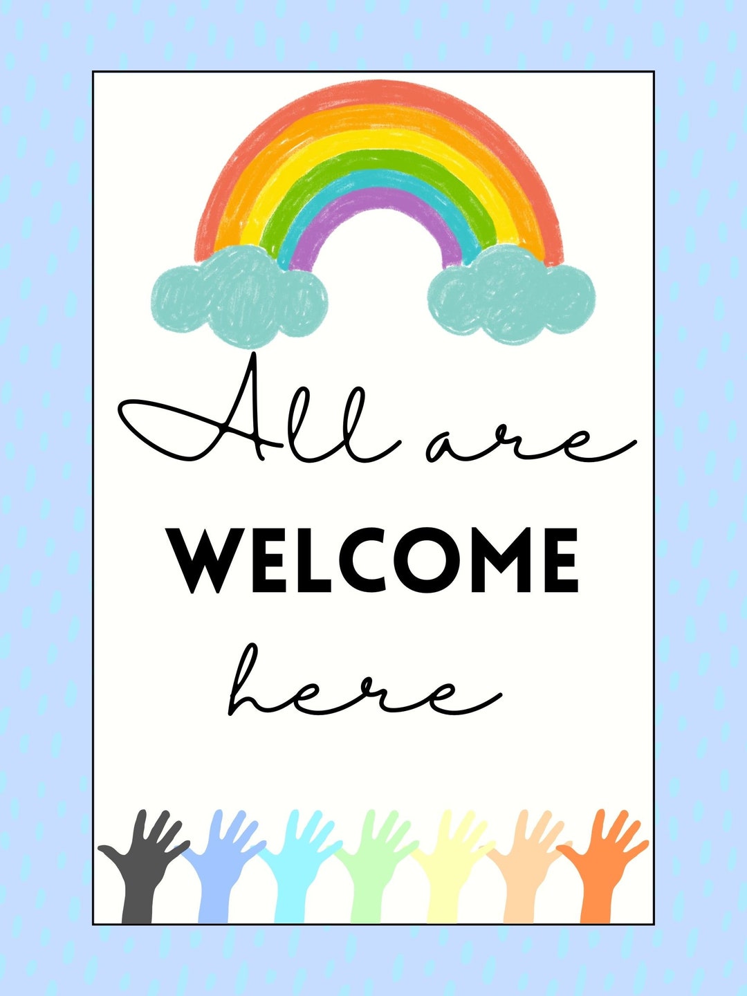 All Are Welcome Here Poster (digital, Printable) - Etsy