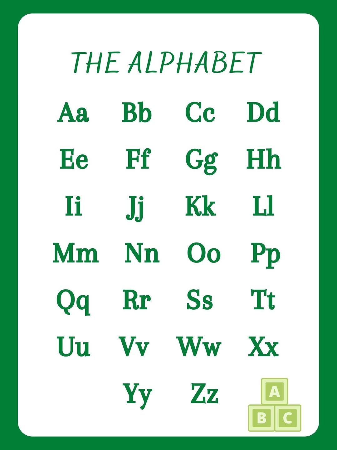 Alphabet Poster (digital, Printable) - Etsy