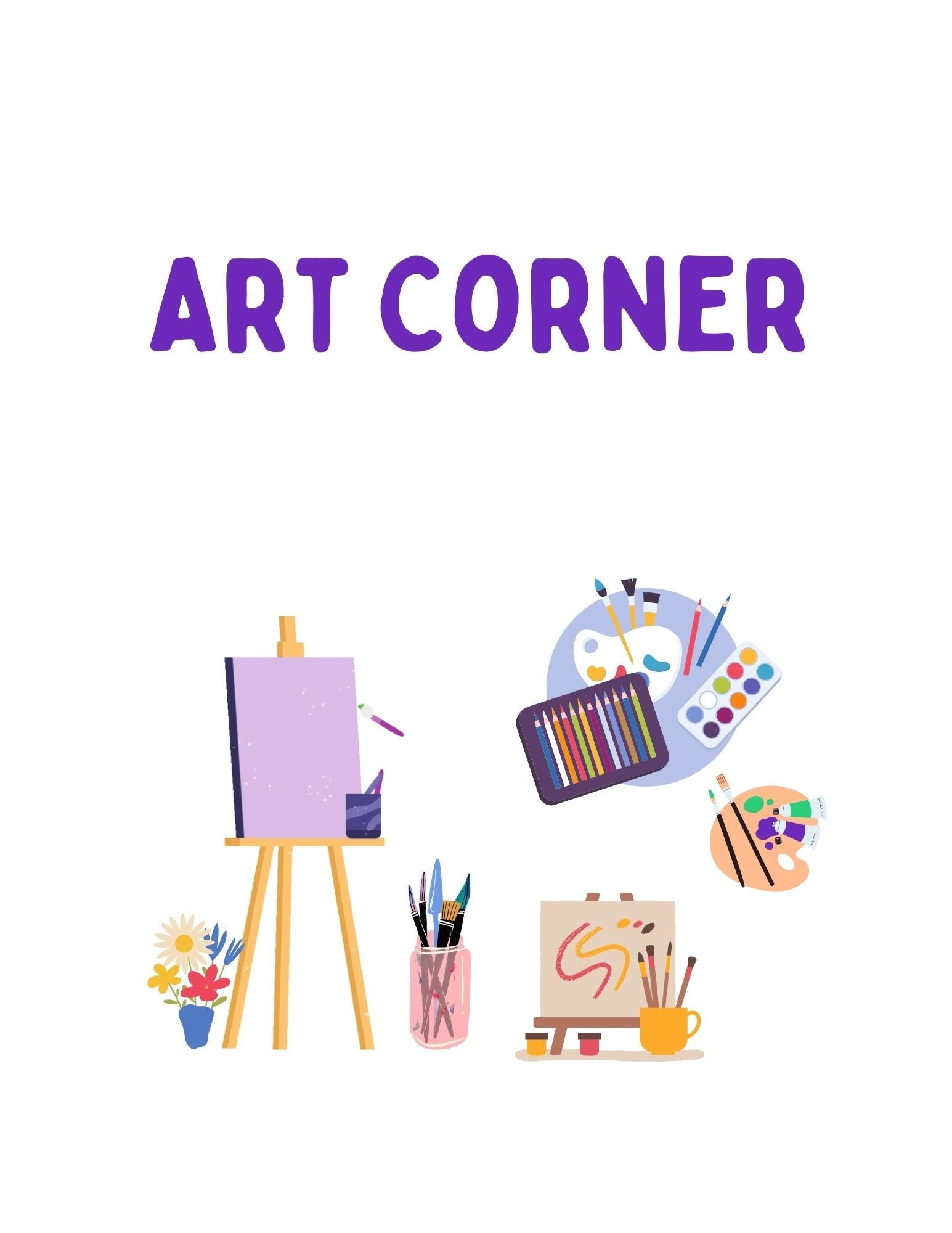 Art Corner (digital, Printable) - Etsy