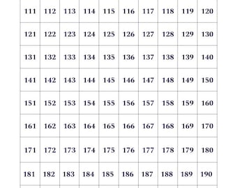 1 400 Number Chart - Etsy