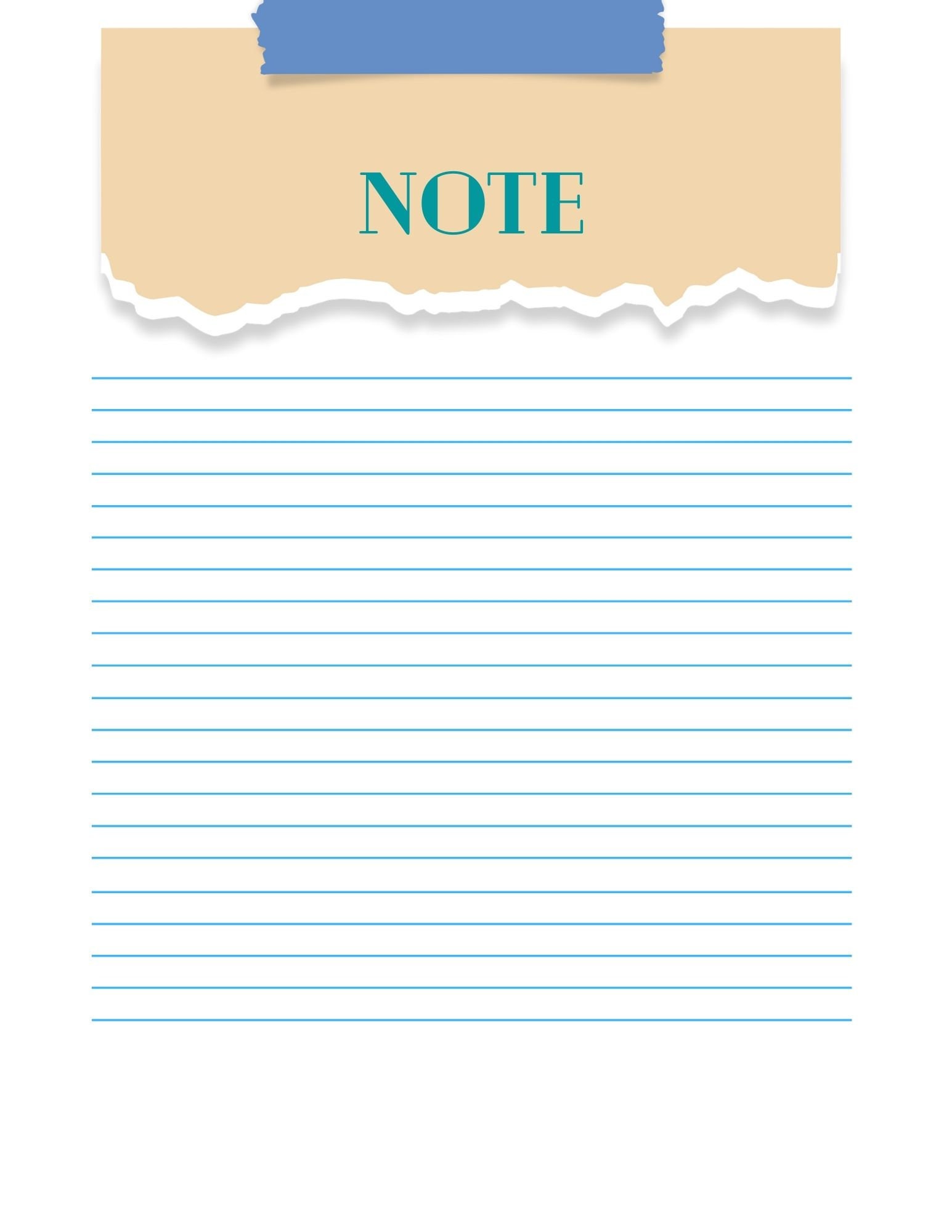 Note Template (digital, Printable) - Etsy