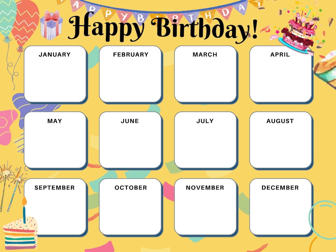 Birthday Poster (digital, Printable) - Etsy