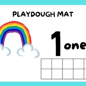 Playdough Mat, Ten Frame, Numbers 1-10 ( Digital, Printable) - Etsy