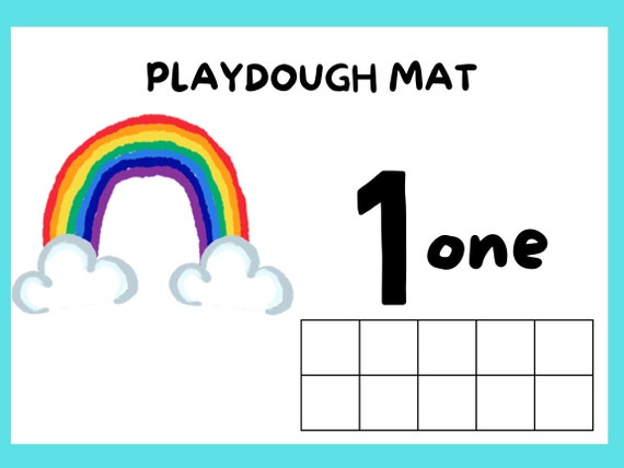 Playdough Mat Ten Frame Numbers 1-10 Digital Printable - Etsy