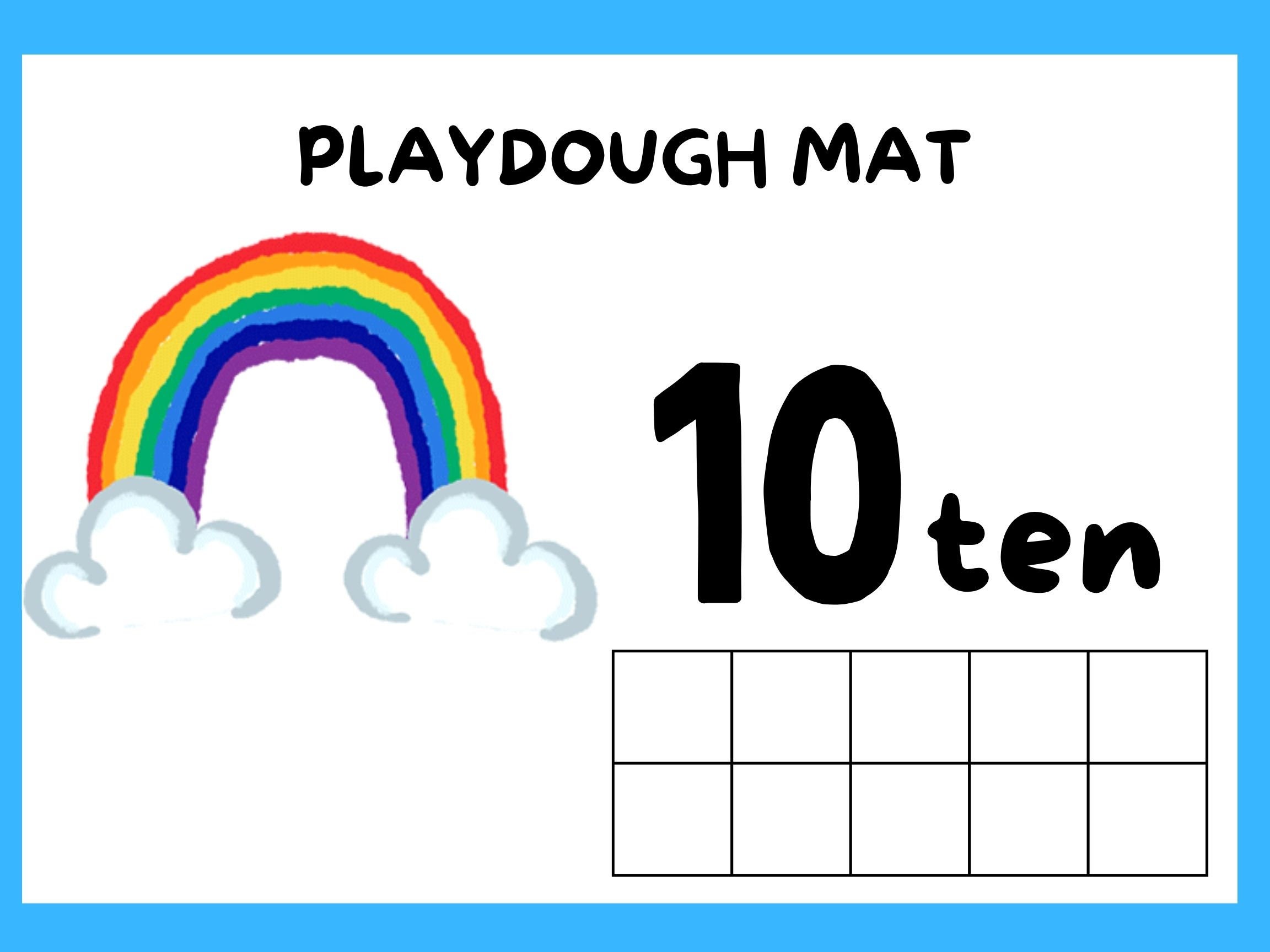 Playdough Mat, Ten Frame, Numbers 1-10 ( Digital, Printable) - Etsy