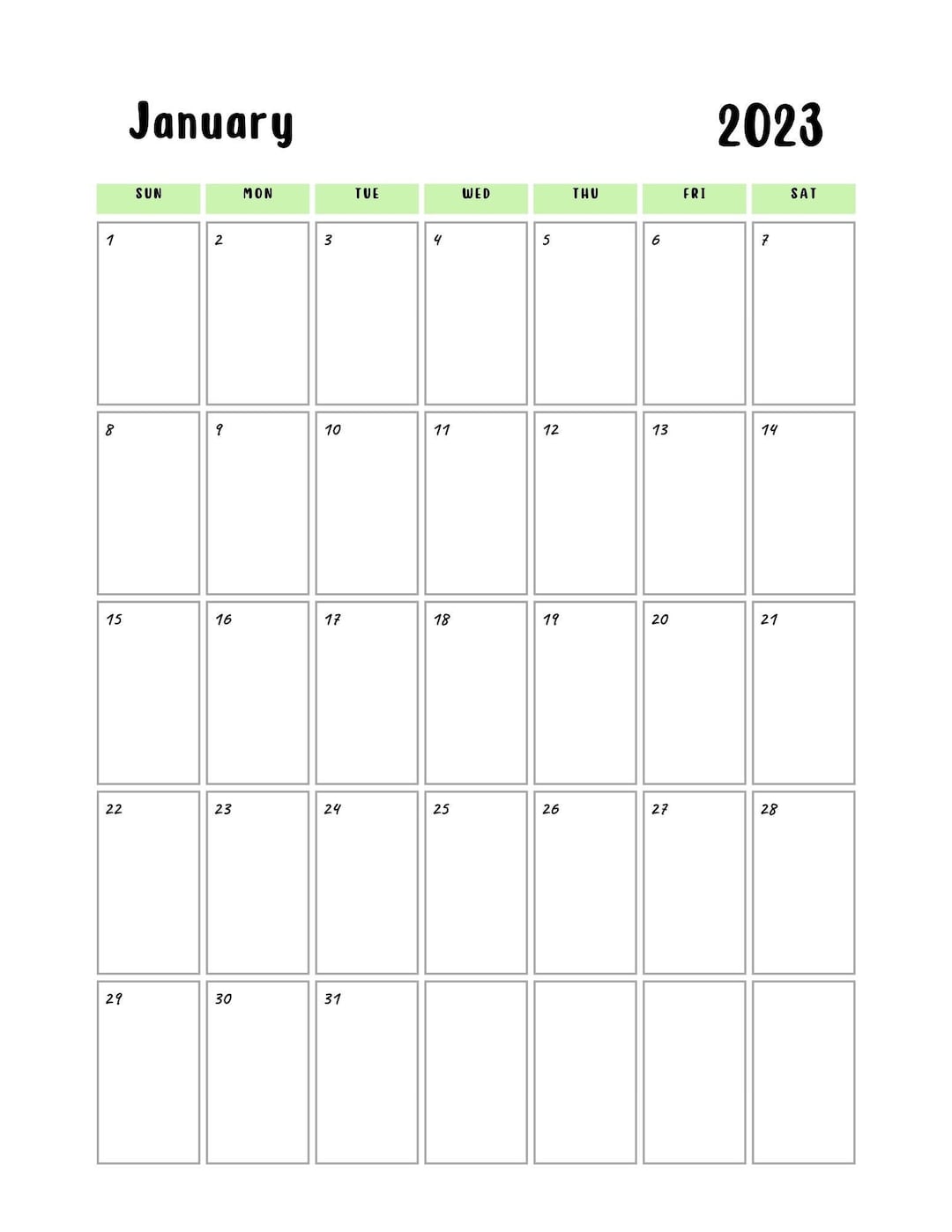 2023 Yearly Planner digital, Printable - Etsy