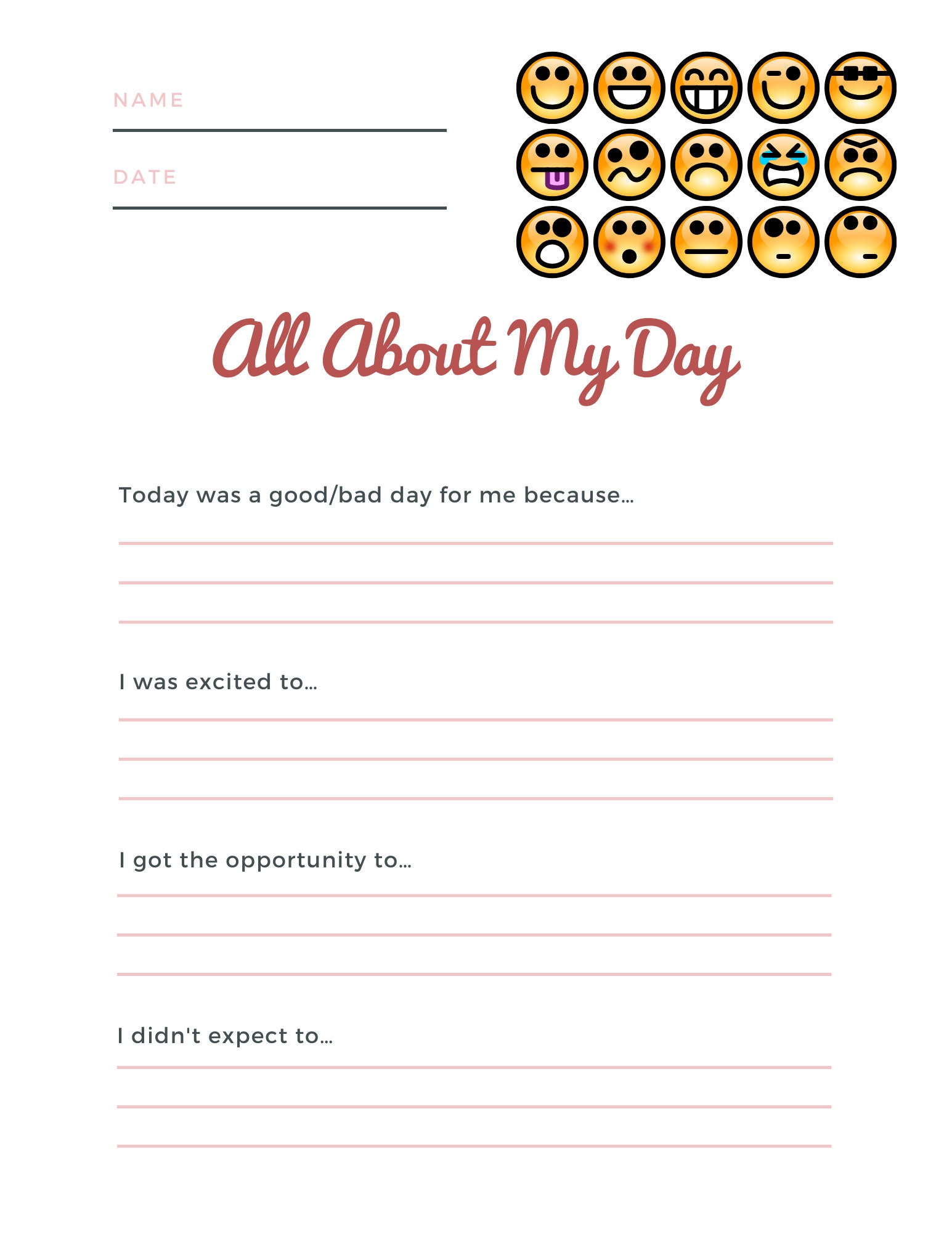 Get to Know Me Template Activity (digital and Printable) - Etsy