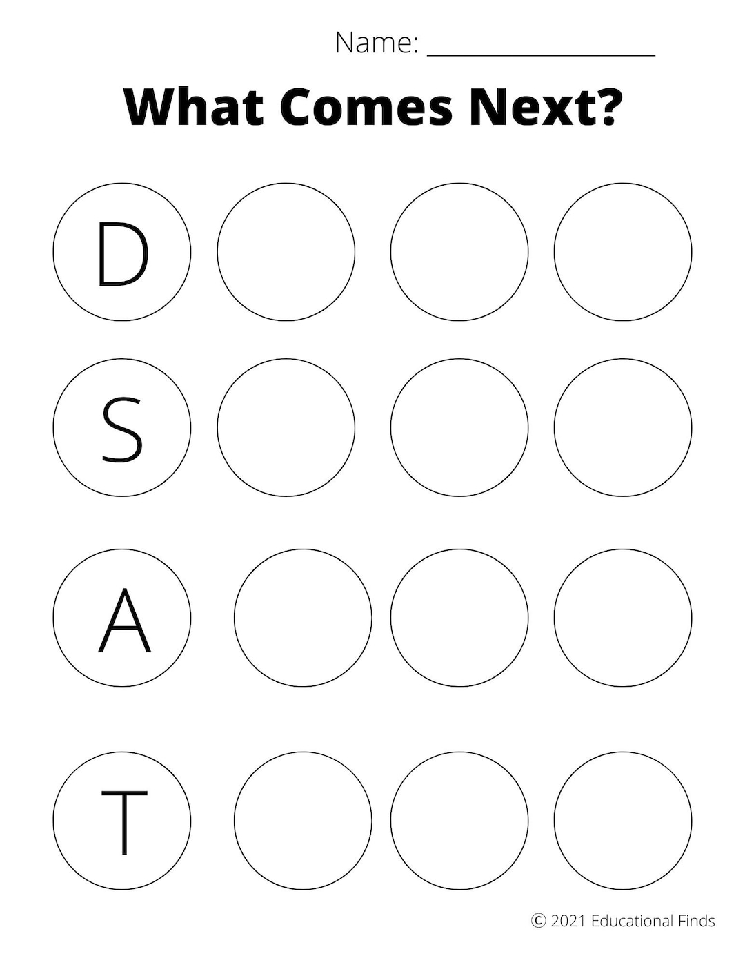 What Comes Next? Printable/ Digital Alphabet Activity - Etsy