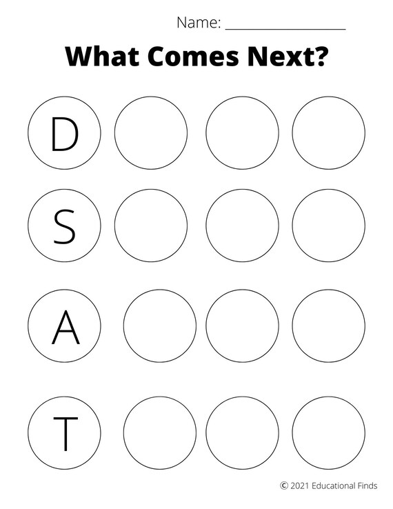 What Comes Next Printable/ Digital Alphabet Activity - Etsy