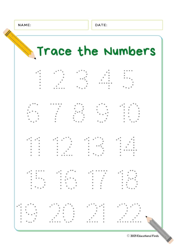 Tracing Numbers 1 100