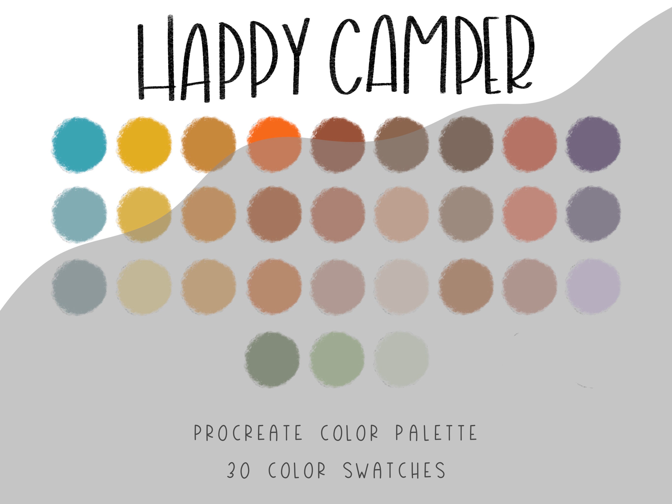 Happy Camper Procreate Color Palette Procreate Tool - Etsy