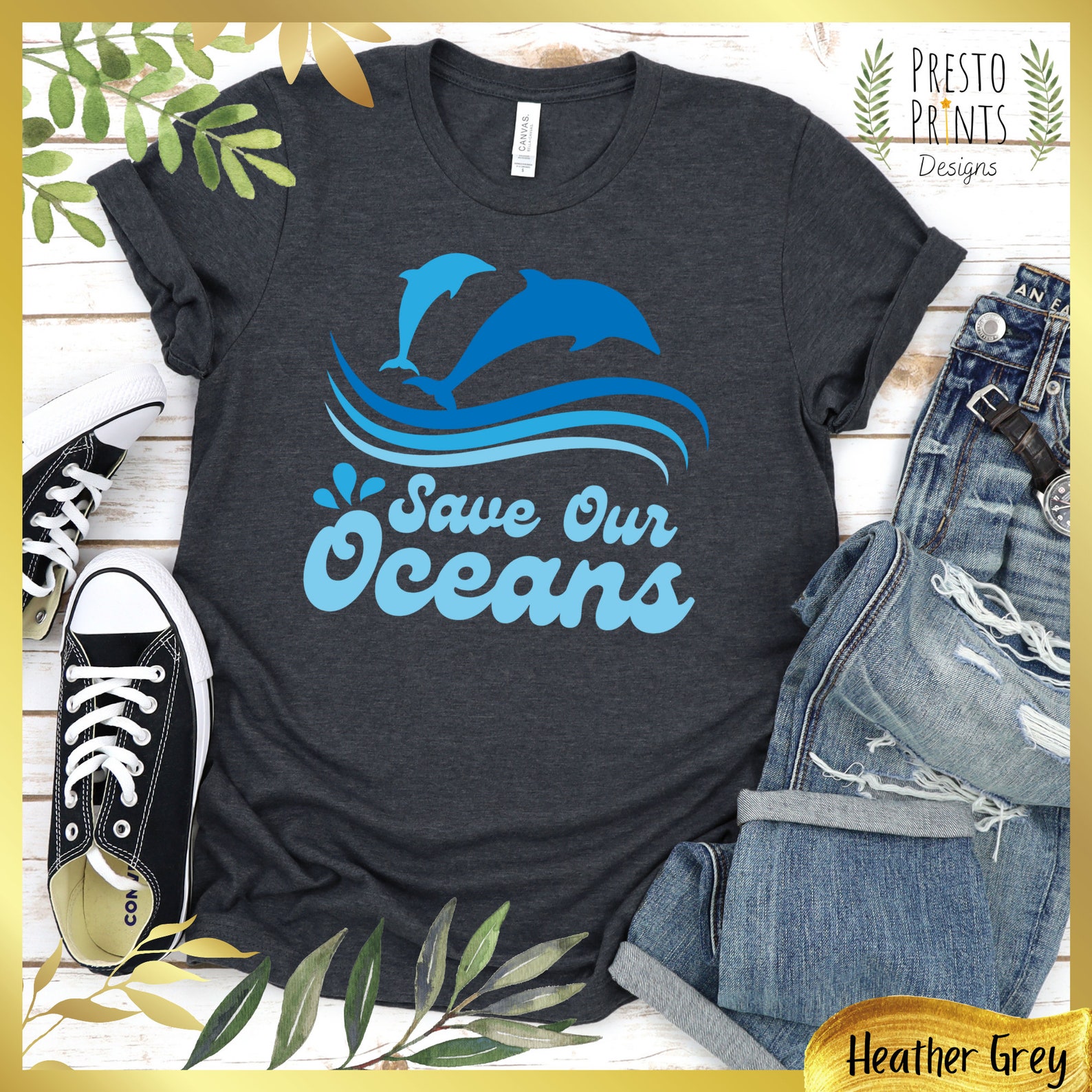Save the Oceans Shirt Dolphin Shirt Ocean Conservation - Etsy UK