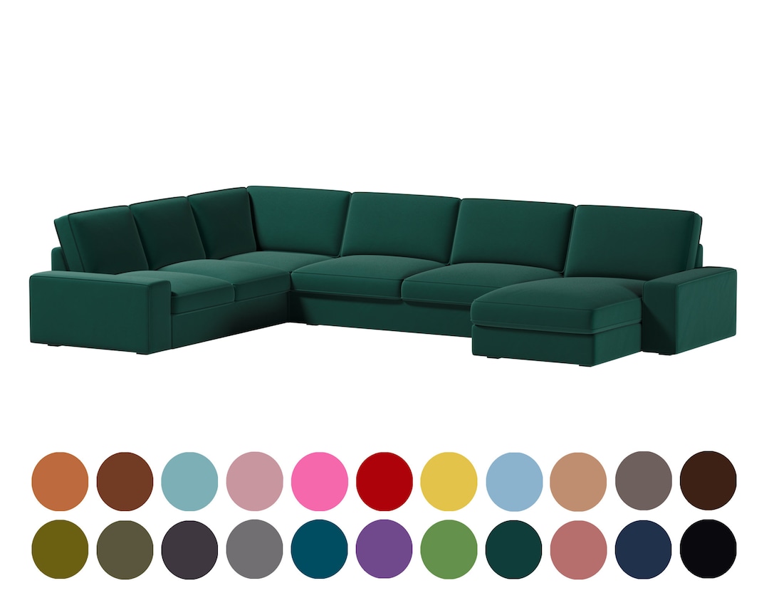 Custom Cover Fits Kivik 32 Corner Sofa With Chaise Lounge, 400 Fabric ...