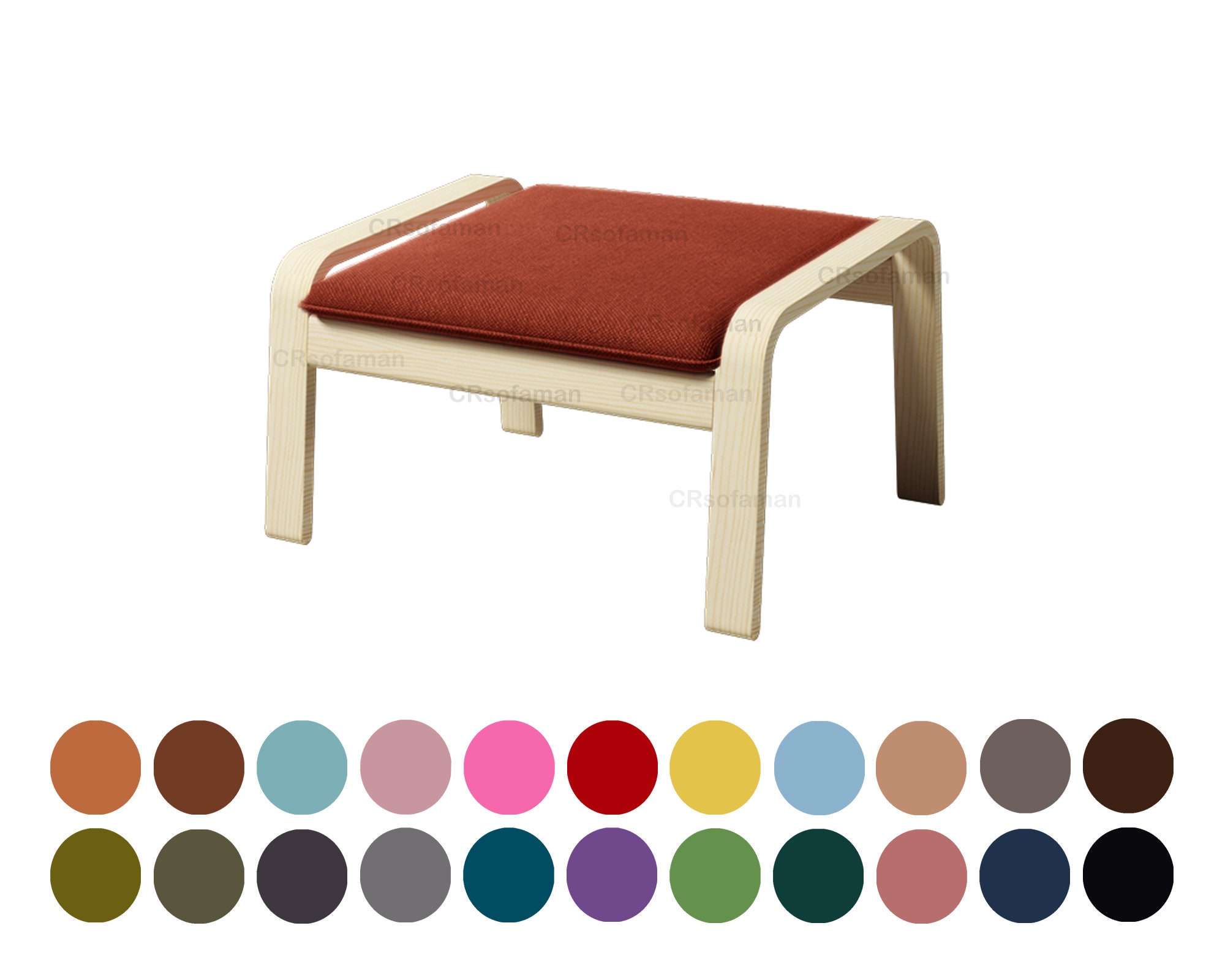 Poang Footstool Cover custom Cover Fits Poang Stool Poang Ottoman Cover poang Chair Cover poang Slipcovers Multi Color Options Etsy